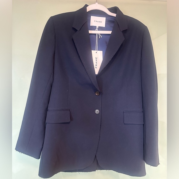 Frame Denim | Jackets & Coats | Frame Brand Oversized Blazer With Raw ...